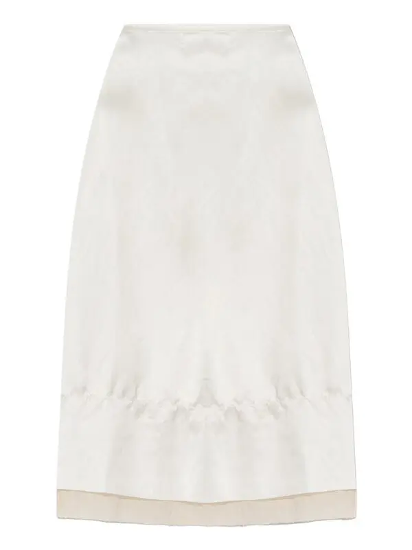 TOTEME Combined Fabric Skirt - White