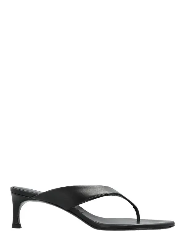 ROTATE BY BIRGER CHRISTENSEN Leather Heeled Mules - Black