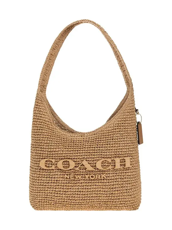 COACH Trapezoidal Shoulder Bag - Beige