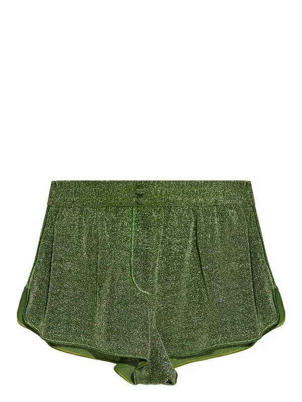 Oseree Lurex Thread Shorts - Green