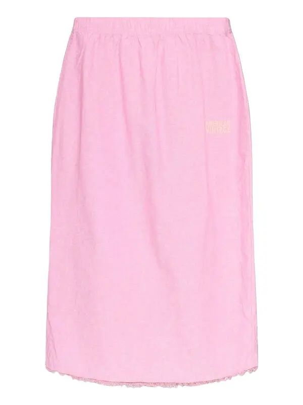American Vintage Knee-length Skirt With Trim - Pink