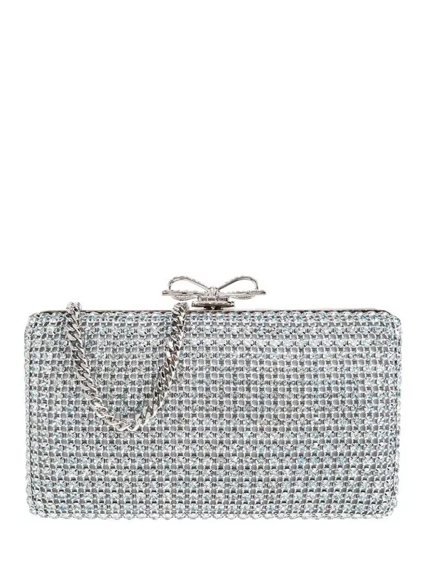 SELF-PORTRAIT Crystal Clutch - Light Blue