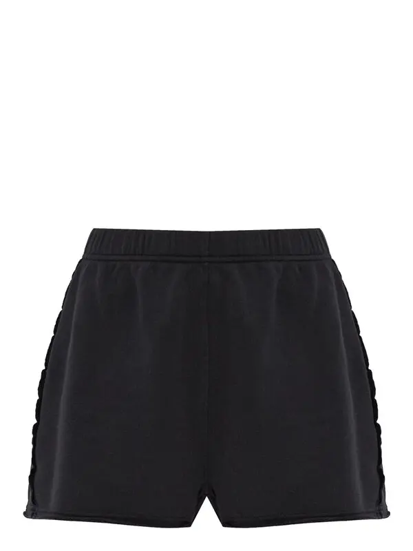 American Vintage Raw-edge Hem Shorts - Black