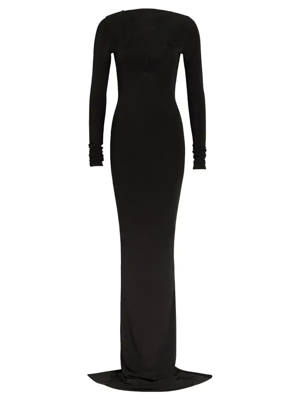 Rick Owens Temple Panelled Stretch-tulle Gown - Black