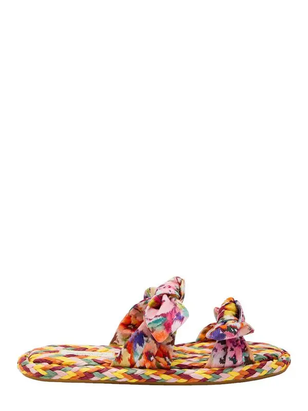 Zimmermann Carousel Printed Raffia Sliders - Multicoloured