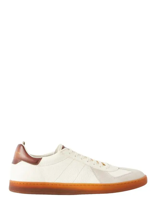 Officine Creative Militia 001 Suede-trimmed Deerskin Sneakers - White
