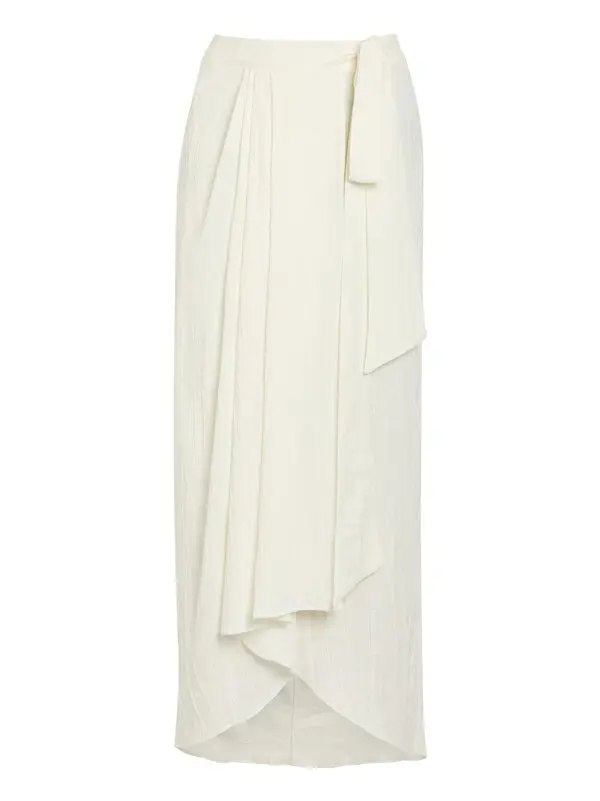 DELOS Ayla Woven Wrap Skirt - White