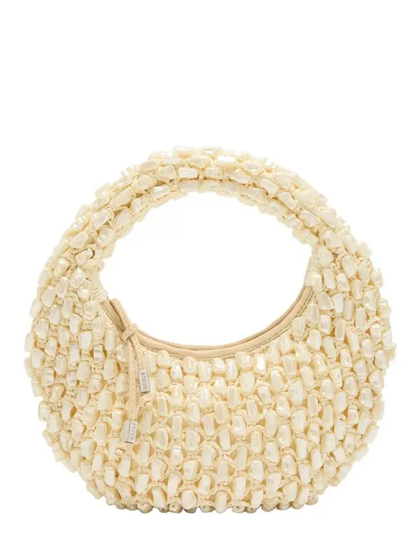 Staud Reef Bead-embellished Top Handle Bag - Cream