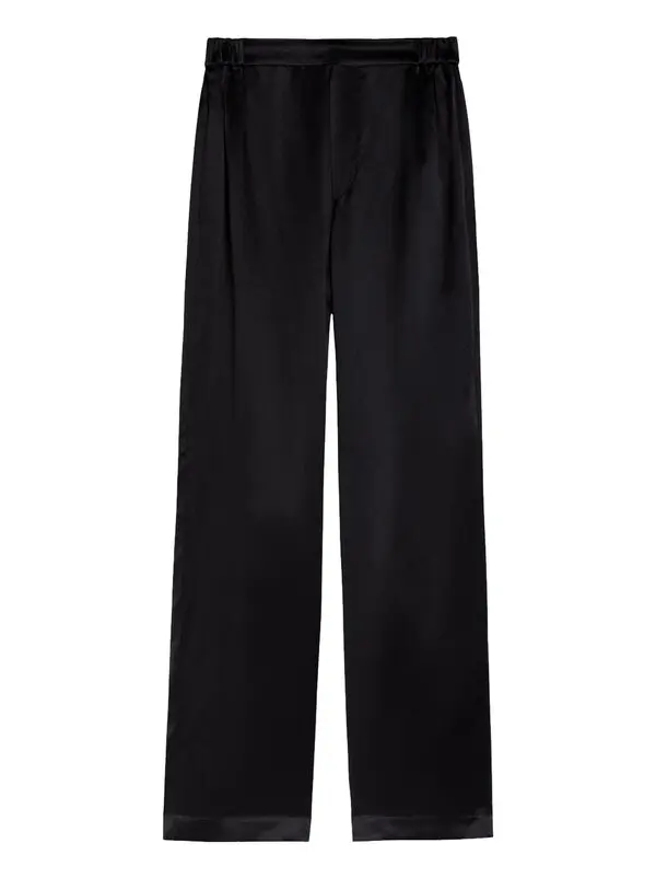 DELOS Gilbert Silk Trousers - Black