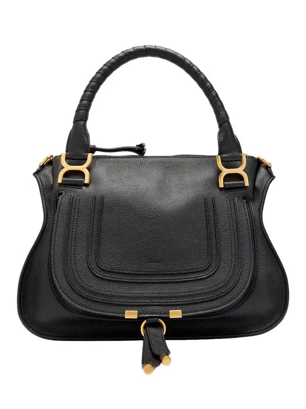 Chloé Marcie Medium Grained Leather Tote Bag - Black