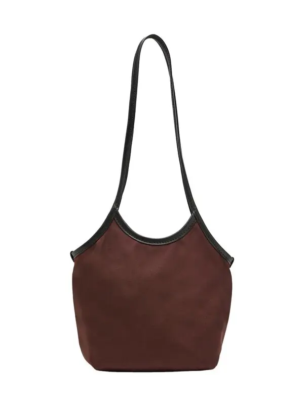 VALESQUE Cami Small Satin Tote Bag - Dark Brown