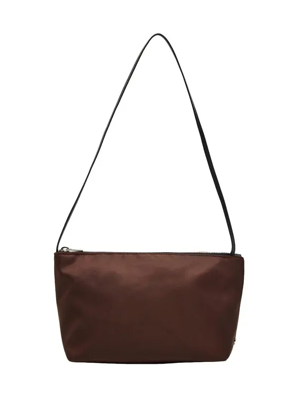 VALESQUE Nino Satin Shoulder Bag - Dark Brown
