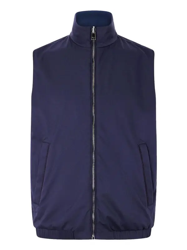 Canali Shell Gilet - Blue