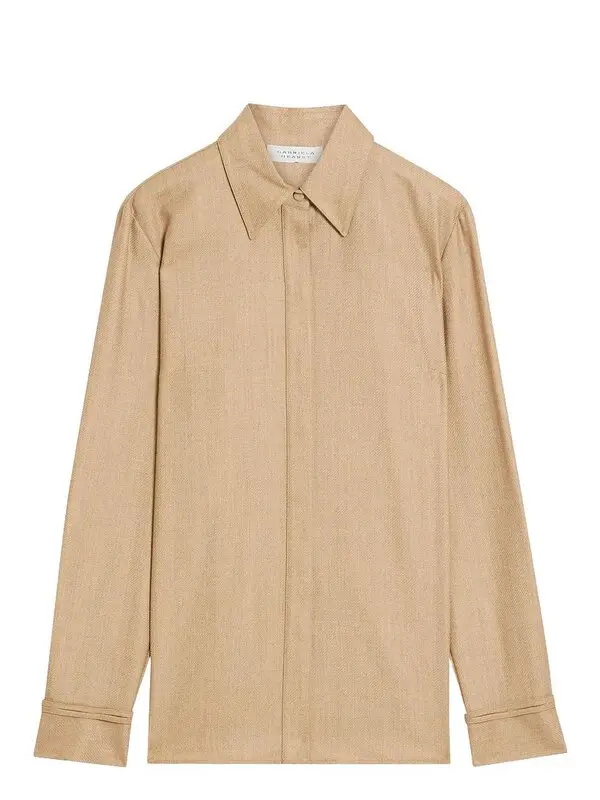 Gabriela Hearst Cruz Wool-cashmere Twill Shirt - Sand