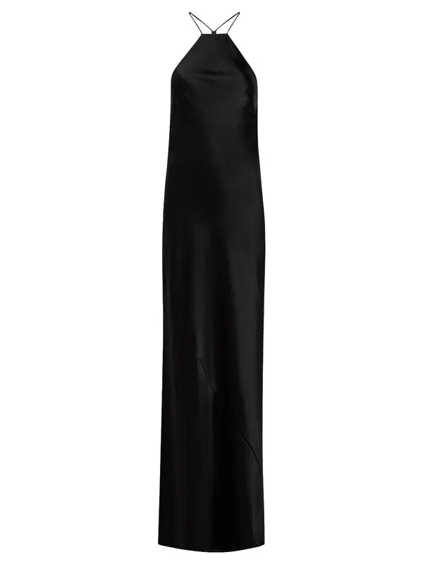 DELOS Anais Satin Maxi Dress - Black