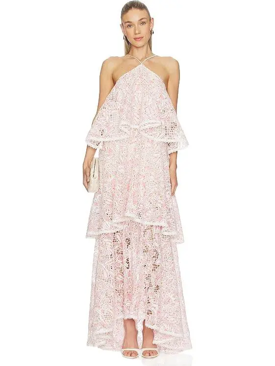 ELLIATT Valencia Tiered Gown - Pink Multi