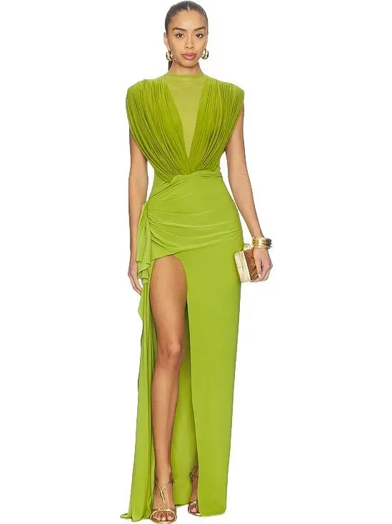 DEME BY GABRIELLA The Peyton Dress - Lime Green