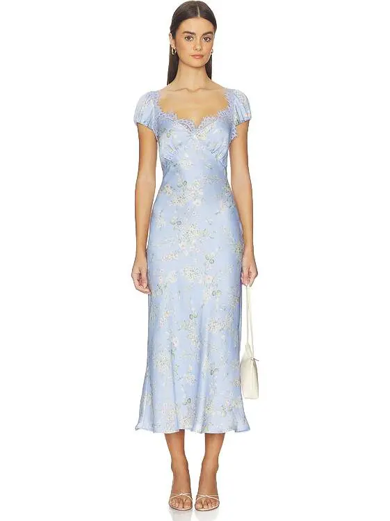Astr The Label Makaela Dress - Blue Floral