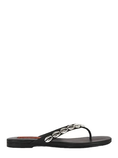 SIMONMILLER Riviera Thong Sandal - Black & Silver