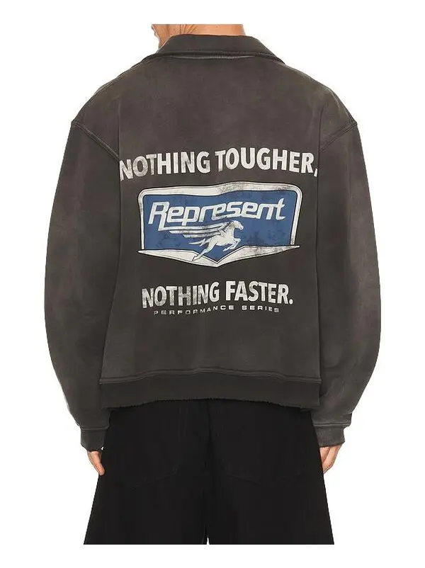 REPRESENT Nothing Faster Quarter Zip Pullover - Stained Black