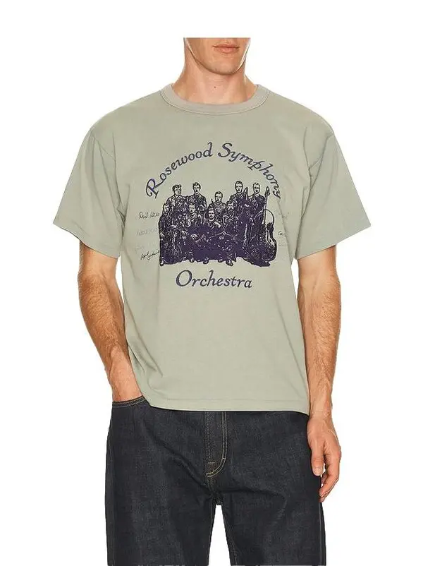 SAMUEL ZELIG Orchestra Tee In Teal - Teal Grey