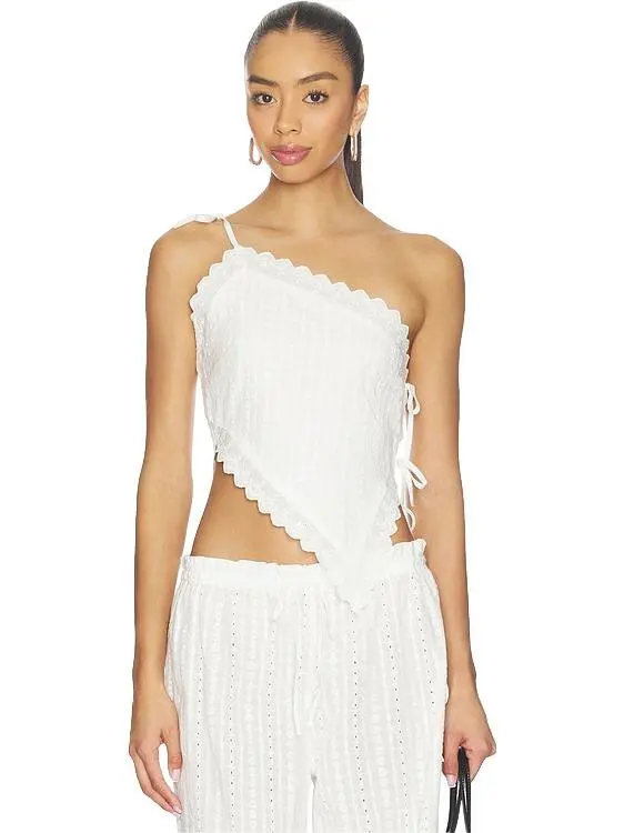 ELCE Fiora Tie Top White - Opal