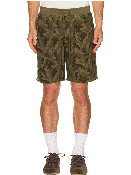 Barefoot Dreams Cotton Canvas Twill Utility Short - Camo