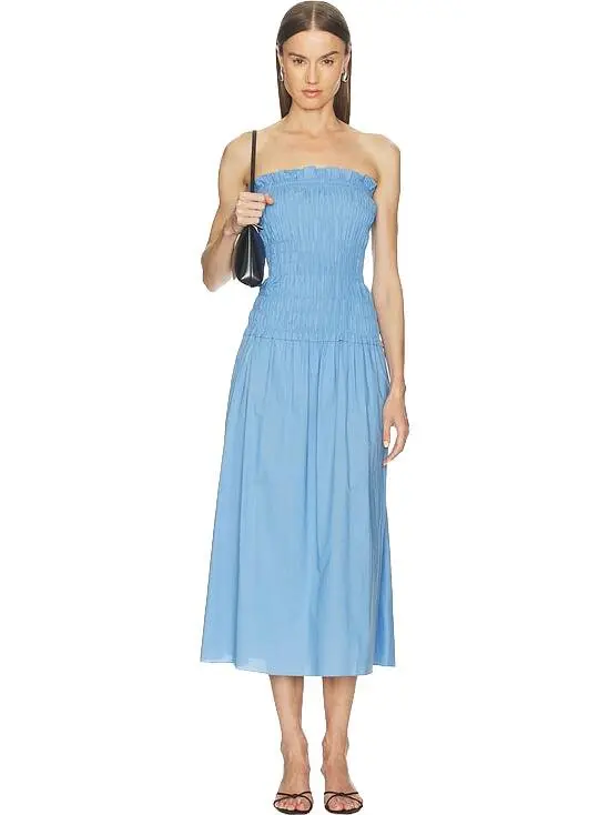 Faithfull The Brand Amalita Midi Dress - Venice Blue