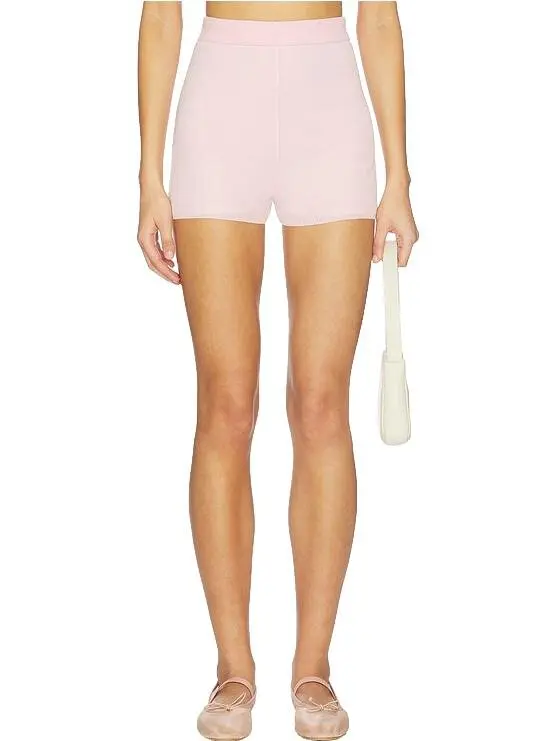 Central Park West Knit Shorts - Baby Pink
