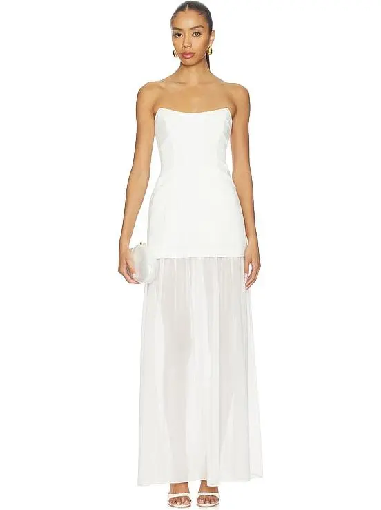 Amanda Uprichard Christy Maxi Dress - Ivory