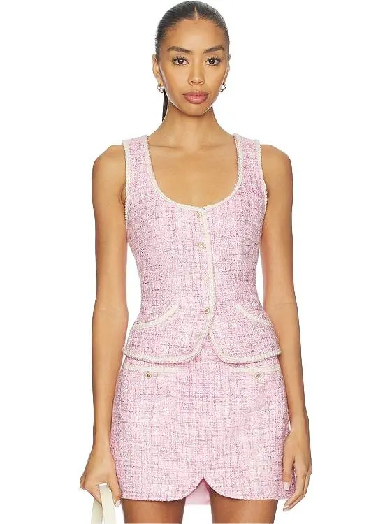Amanda Uprichard Caligari Vest - Pink