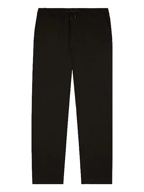 The Kooples Drawstring-waist Stretch-woven Trousers - Black