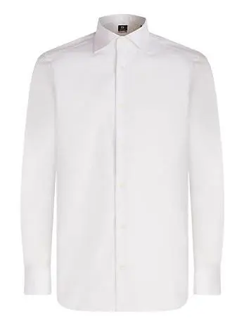 Boggi Milano Point-collar Slim Fit Cotton Shirt - White