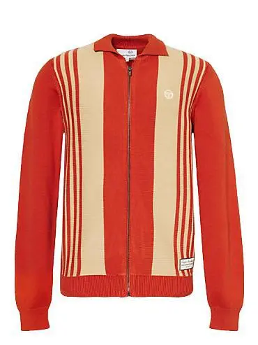 SERGIO TACCHINI Cipri Zip-up Cotton-knit Cardigan - Rooibos Tea