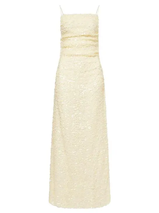 Bec & Bridge Cabine Sequin Maxi Dress - Cream