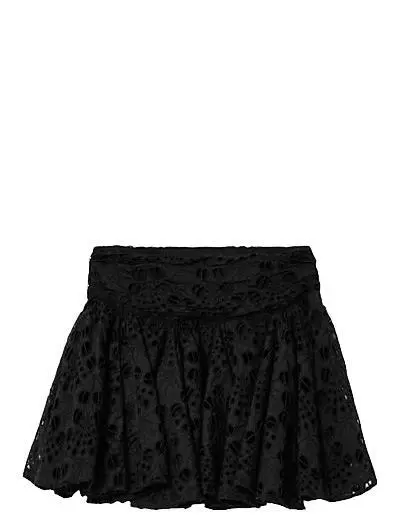 ALLSAINTS Gathered-waist Woven Mini Skirt - Black