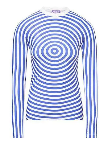 JEAN PAUL GAULTIER Target Graphic Jersey Top - White Navy