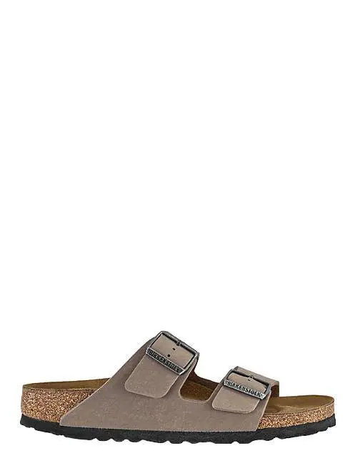 BIRKENSTOCK Arizona Two-strap Faux-leather Sandals - Grey Taupe Bfbc