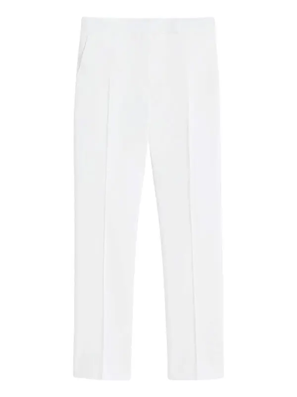 Max Mara Stretch-cotton Tailored Trousers - White