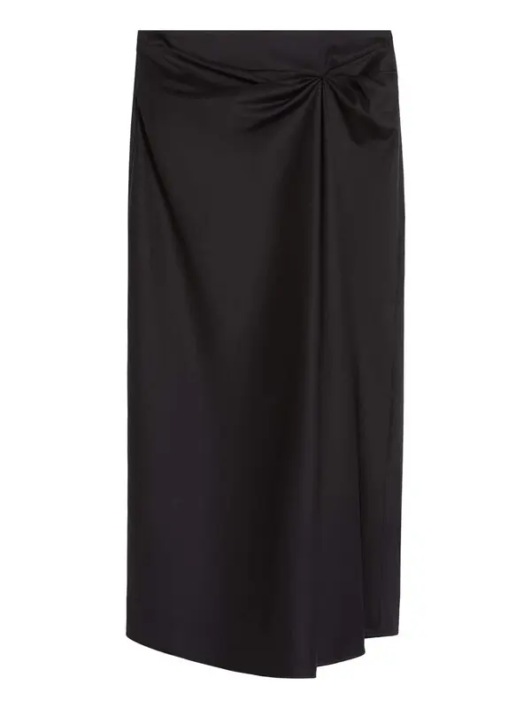 Max Mara Cotton-blend Midi Skirt - Black