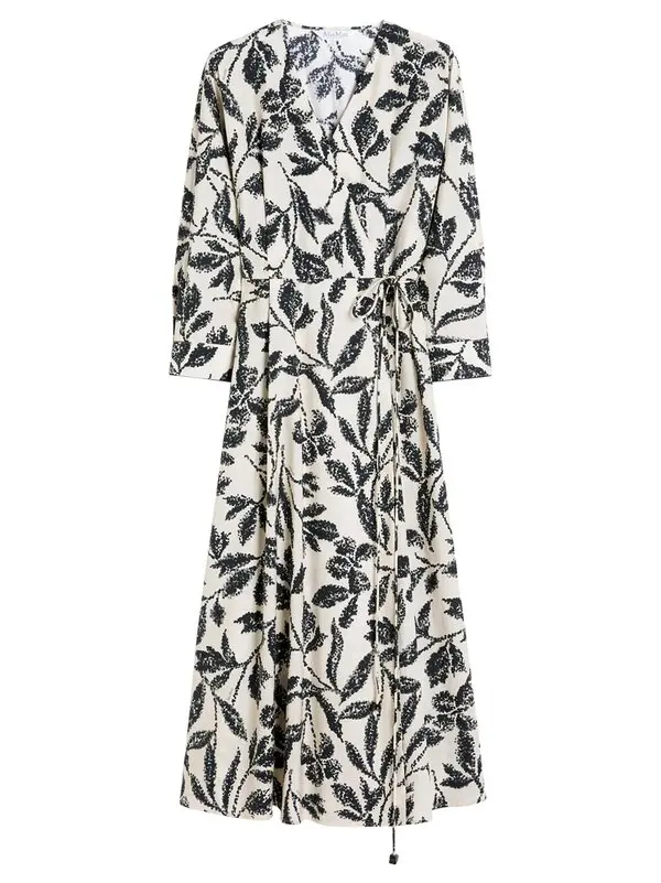 Max Mara Cotton Poplin Printed Midi Dress - Beige