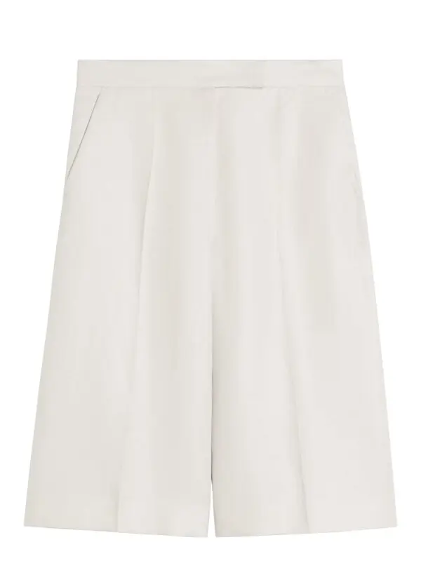 Max Mara Linen Bermuda Shorts - Beige