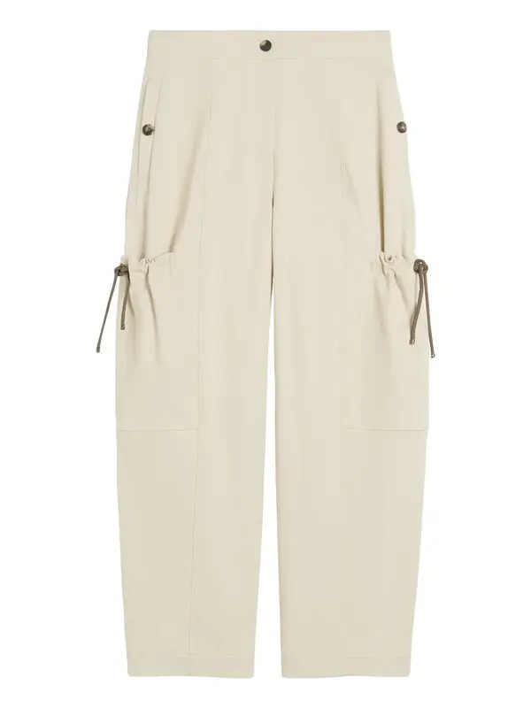 Max Mara Stretch-cotton Cargo Trousers - Beige
