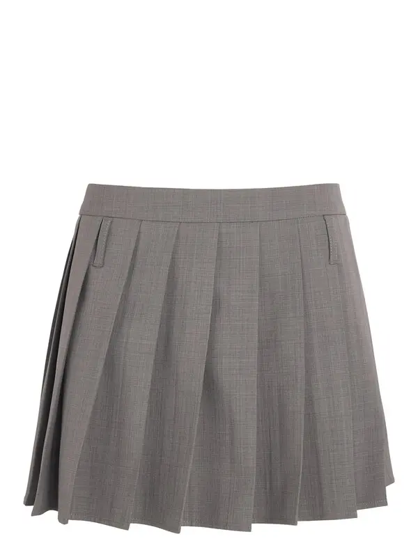HERSKIND Pleated Mini Skirt - Grey