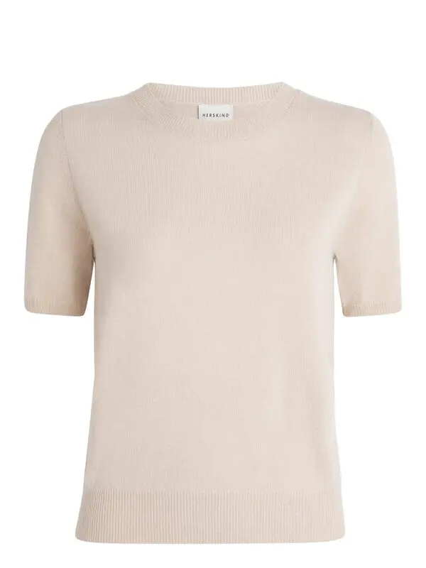 HERSKIND Cashmere Thora T-shirt - Beige
