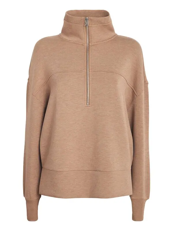 Varley Doublesoft Kayleigh Half-zip Sweatshirt - Gold
