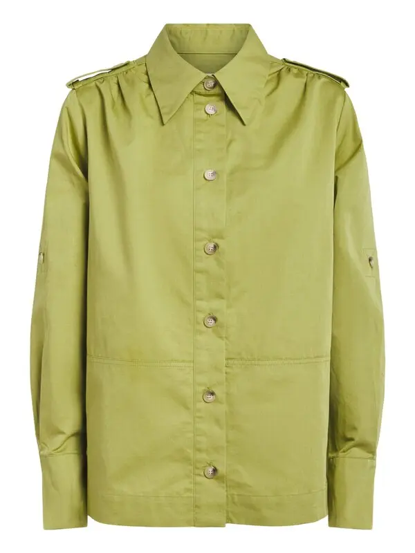 JOSEPH Cotton-linen Mars Shirt - Green
