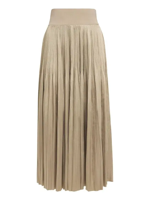 JOSEPH Satin Pleated Rabat Midi Skirt - Pink