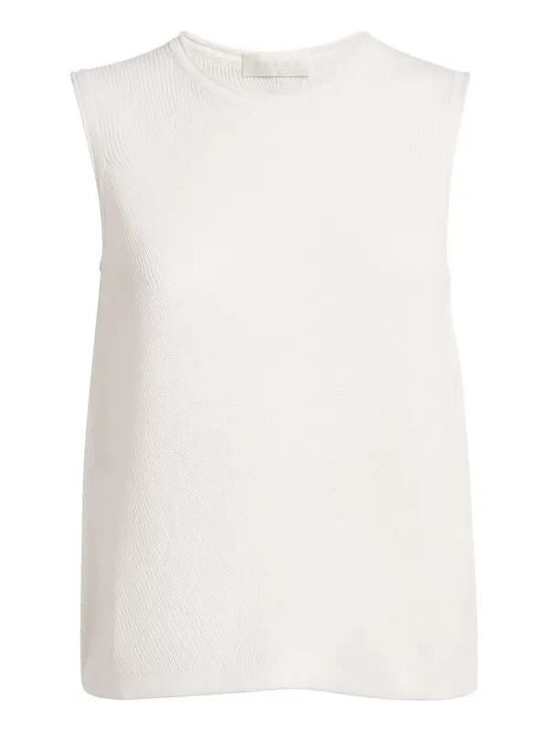 Falke Sleeveless Ribbed Knit Top - Ivory