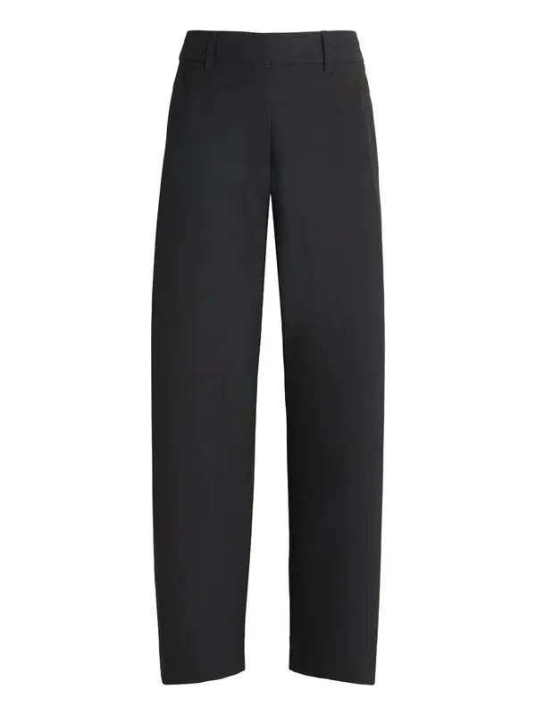 ME+EM Cotton-blend Tapered Trousers - Black